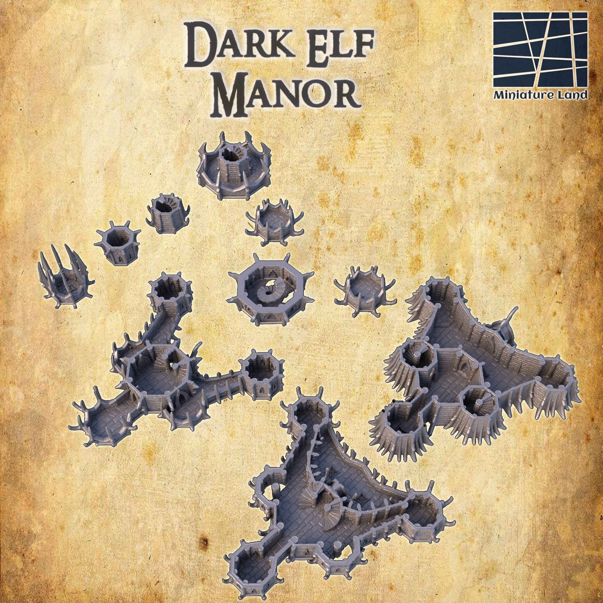 Dark Elf Manor - Miniature Land