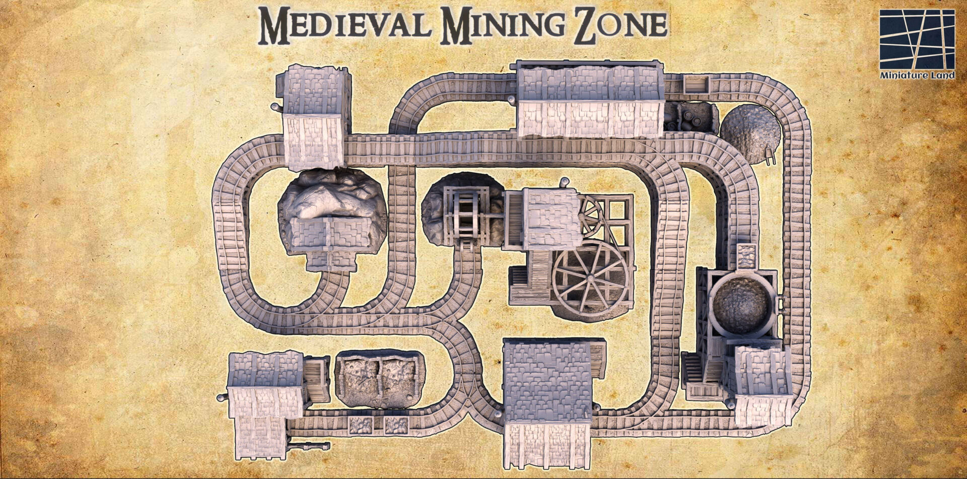 Medieval Mining Zone - Miniature Land