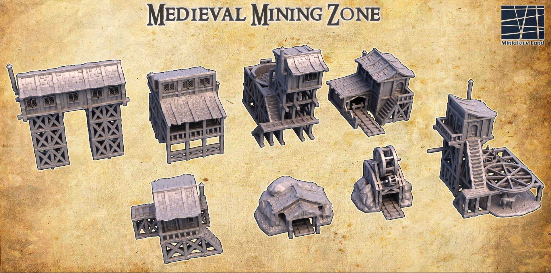 Medieval Mining Zone - Miniature Land