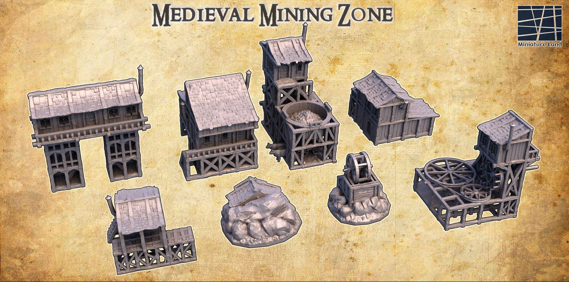 Medieval Mining Zone - Miniature Land