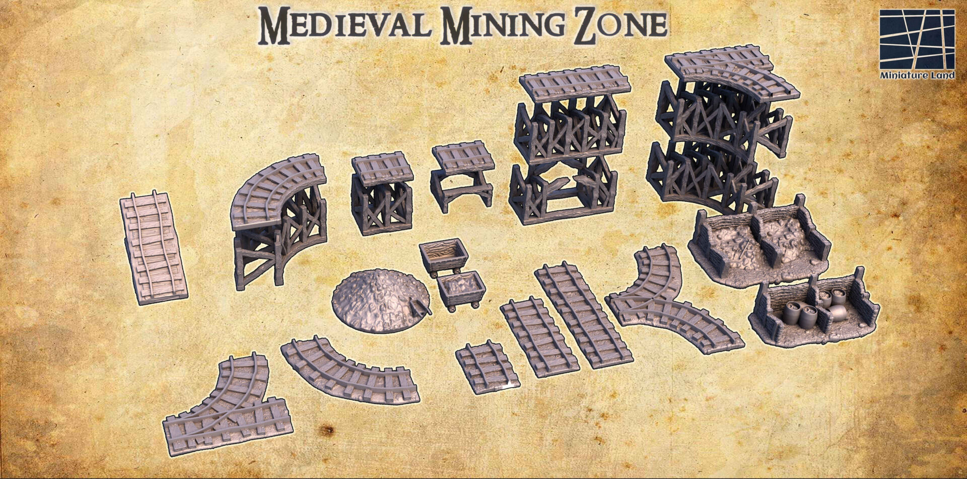 Medieval Mining Zone - Miniature Land
