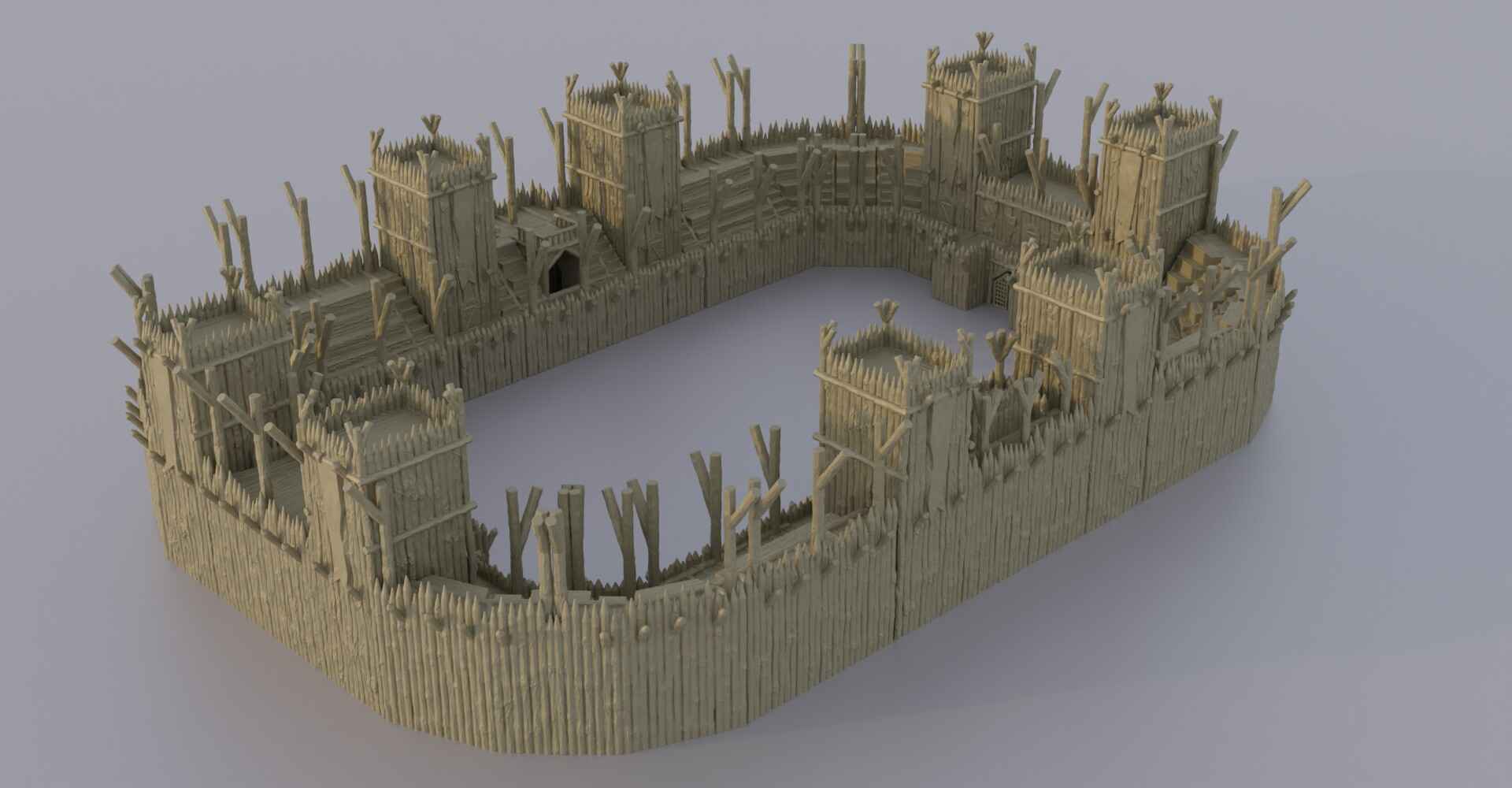 Modular Wooden Arena - Miniature Land