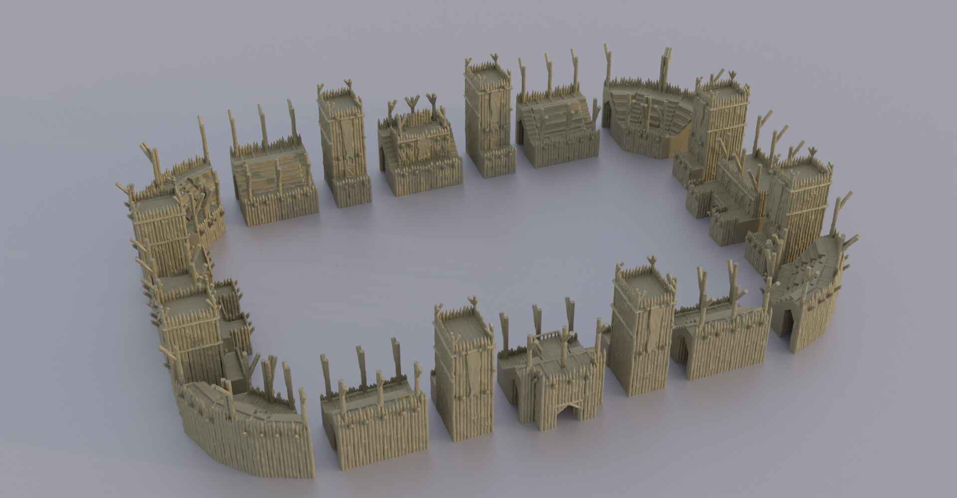 Modular Wooden Arena - Miniature Land